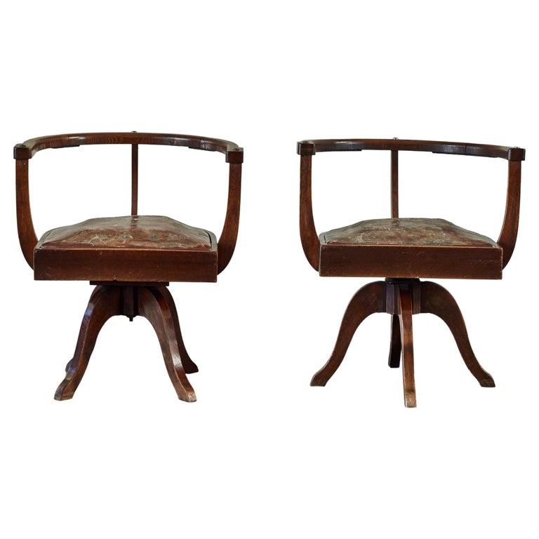 Pair of 19th Century English Study Chairs For Sale at 1stDibs