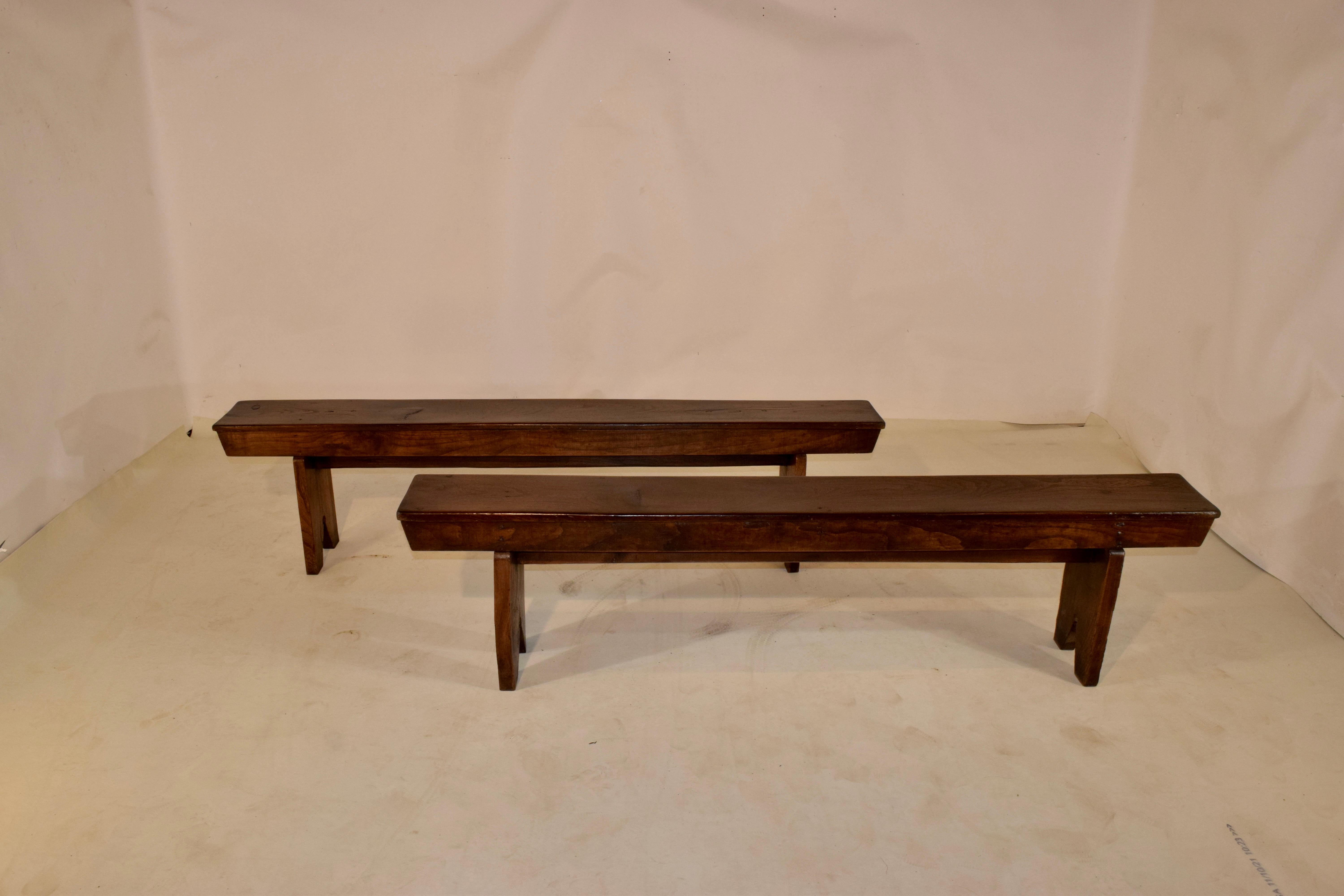 Pair of 19th Century French Benches at 1stDibs
