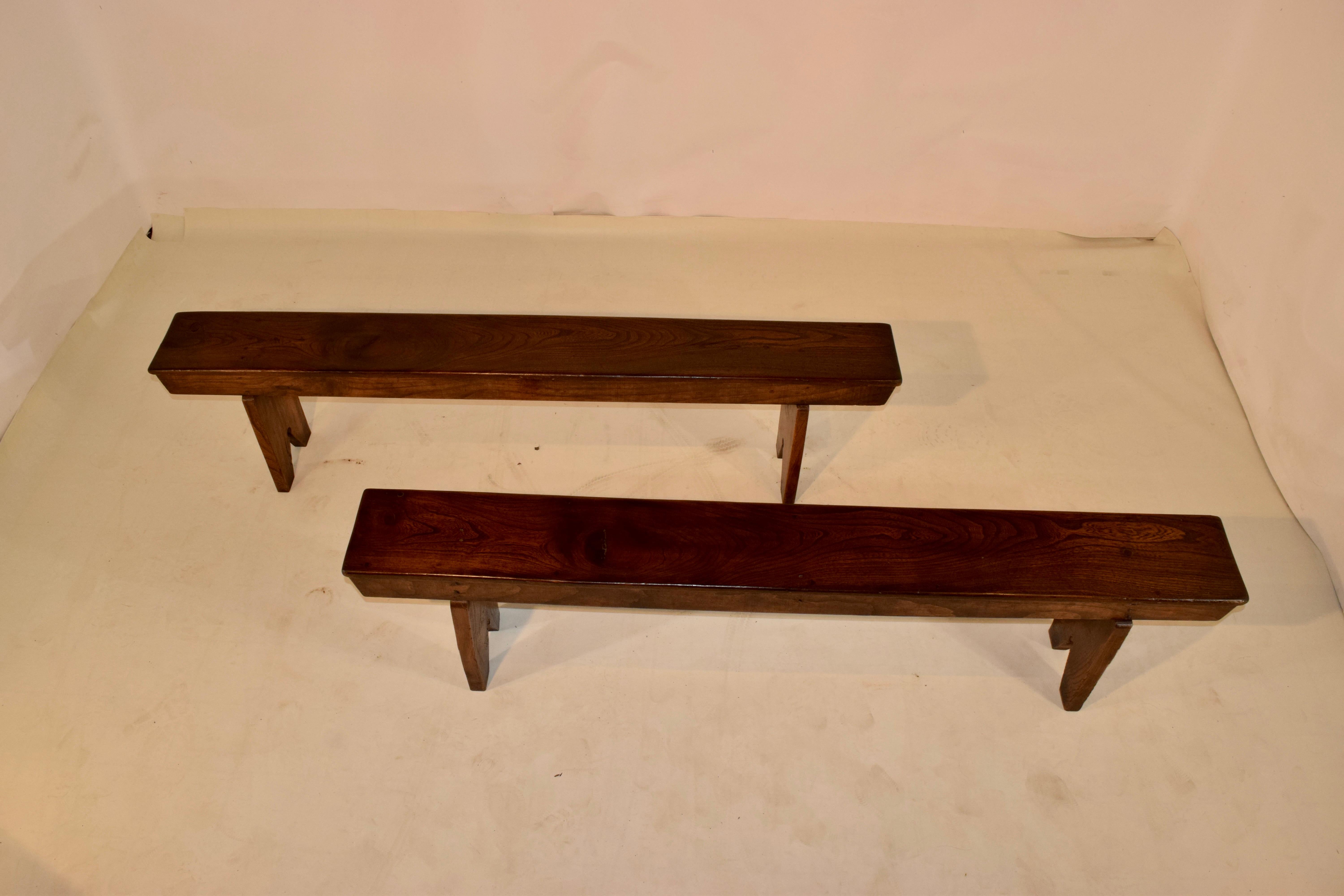 Pair of 19th Century French Benches at 1stDibs
