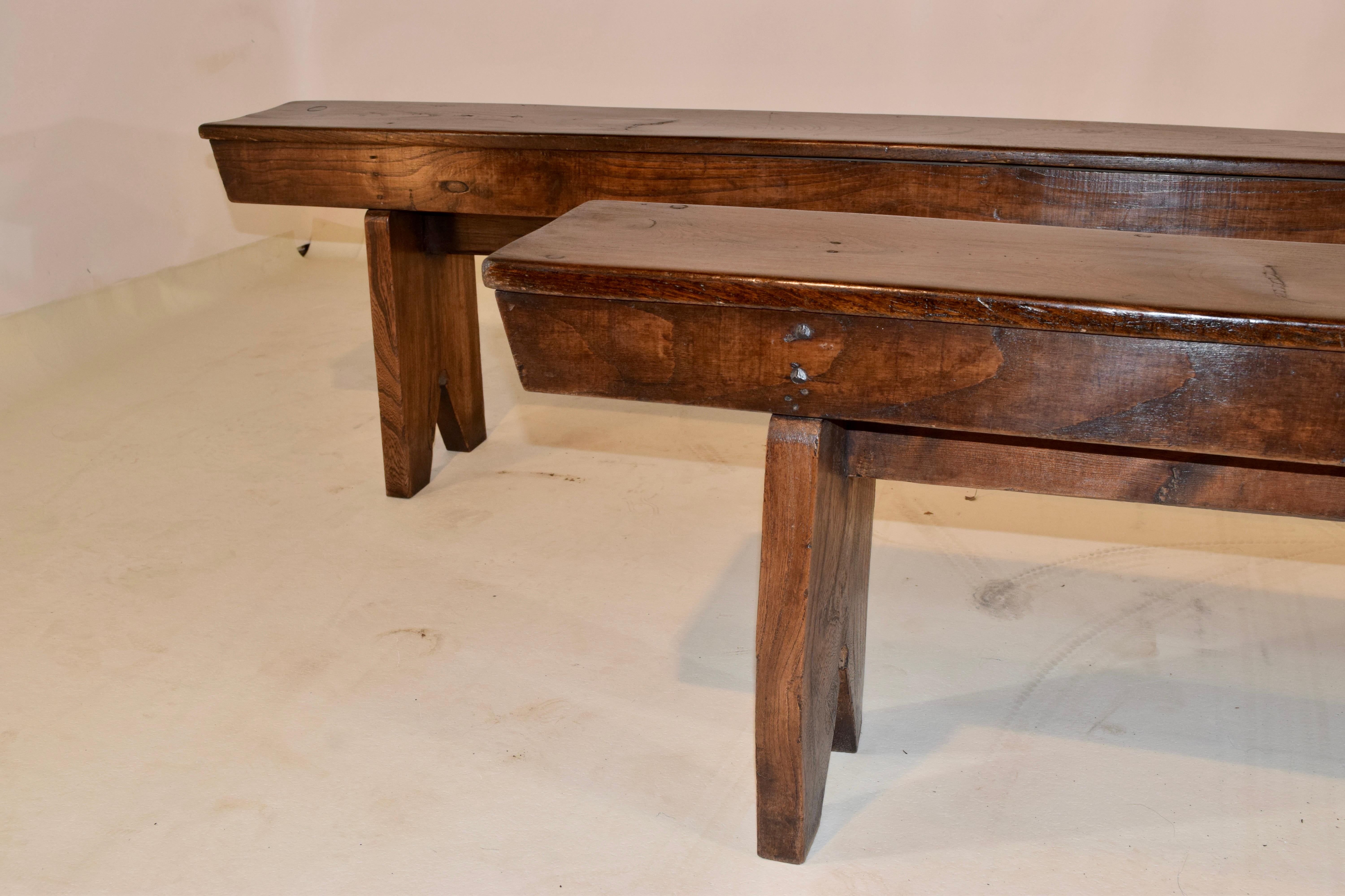 Pair of 19th Century French Benches at 1stDibs