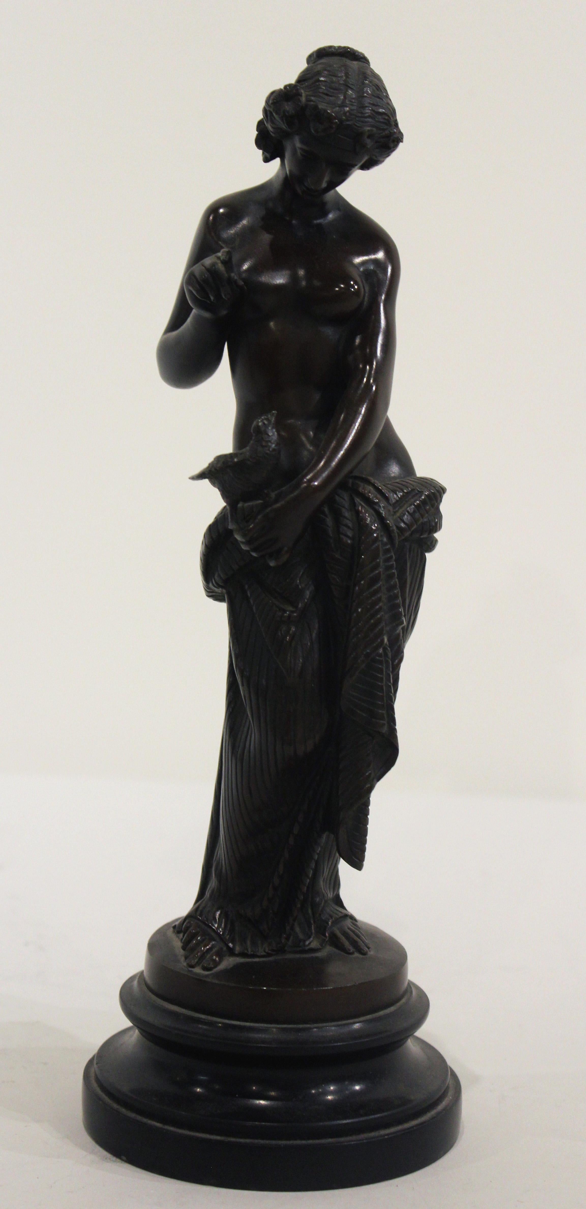 Pair of 19th Century French Bronze Figural Statues of Women For Sale at ...