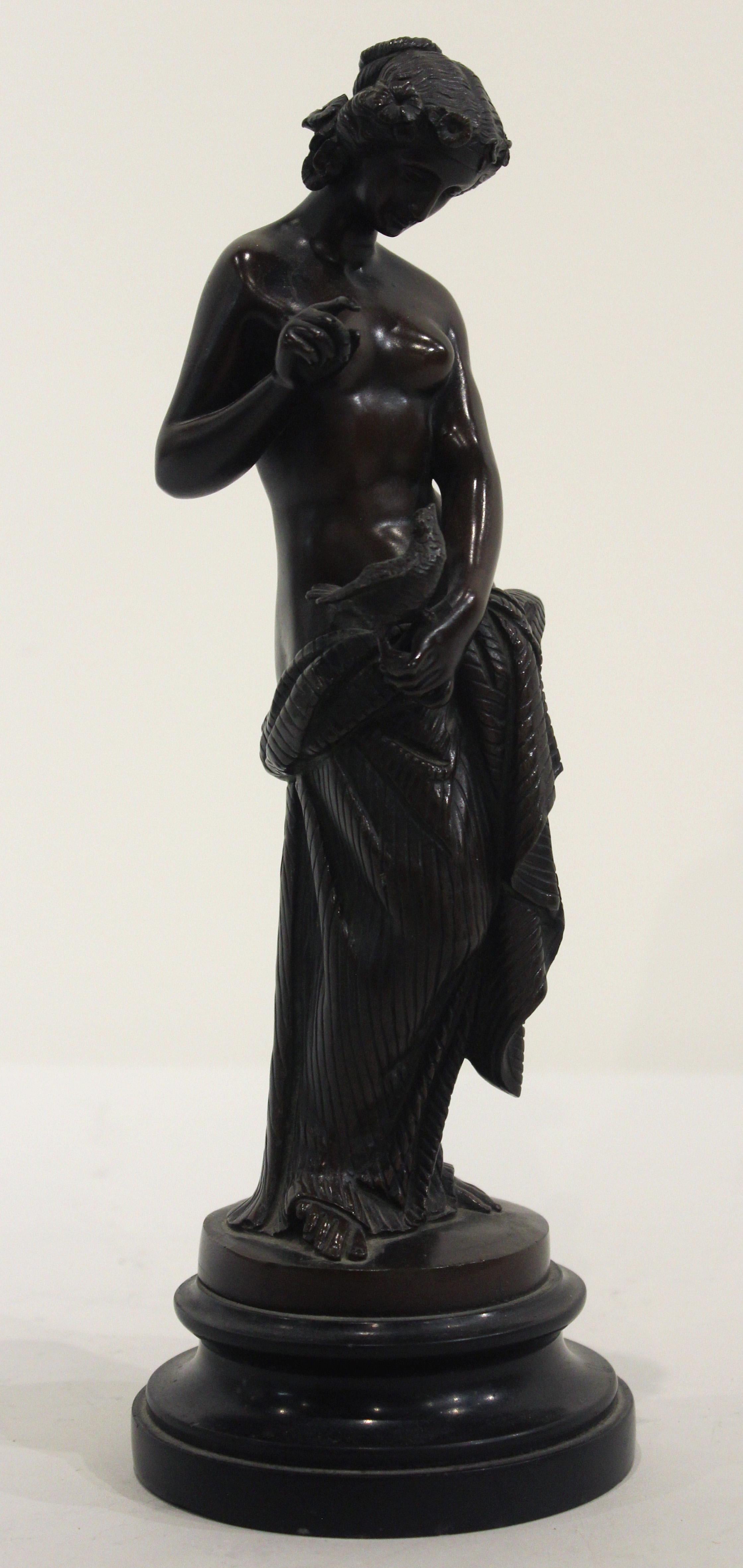 Pair of 19th Century French Bronze Figural Statues of Women For Sale at ...