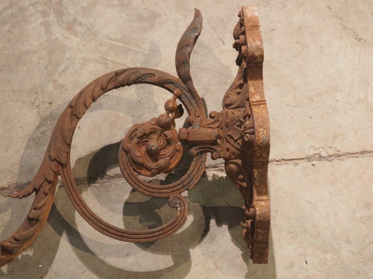 Pair of 19th Century French Cast Iron Bras De Lumière Sconces or ...