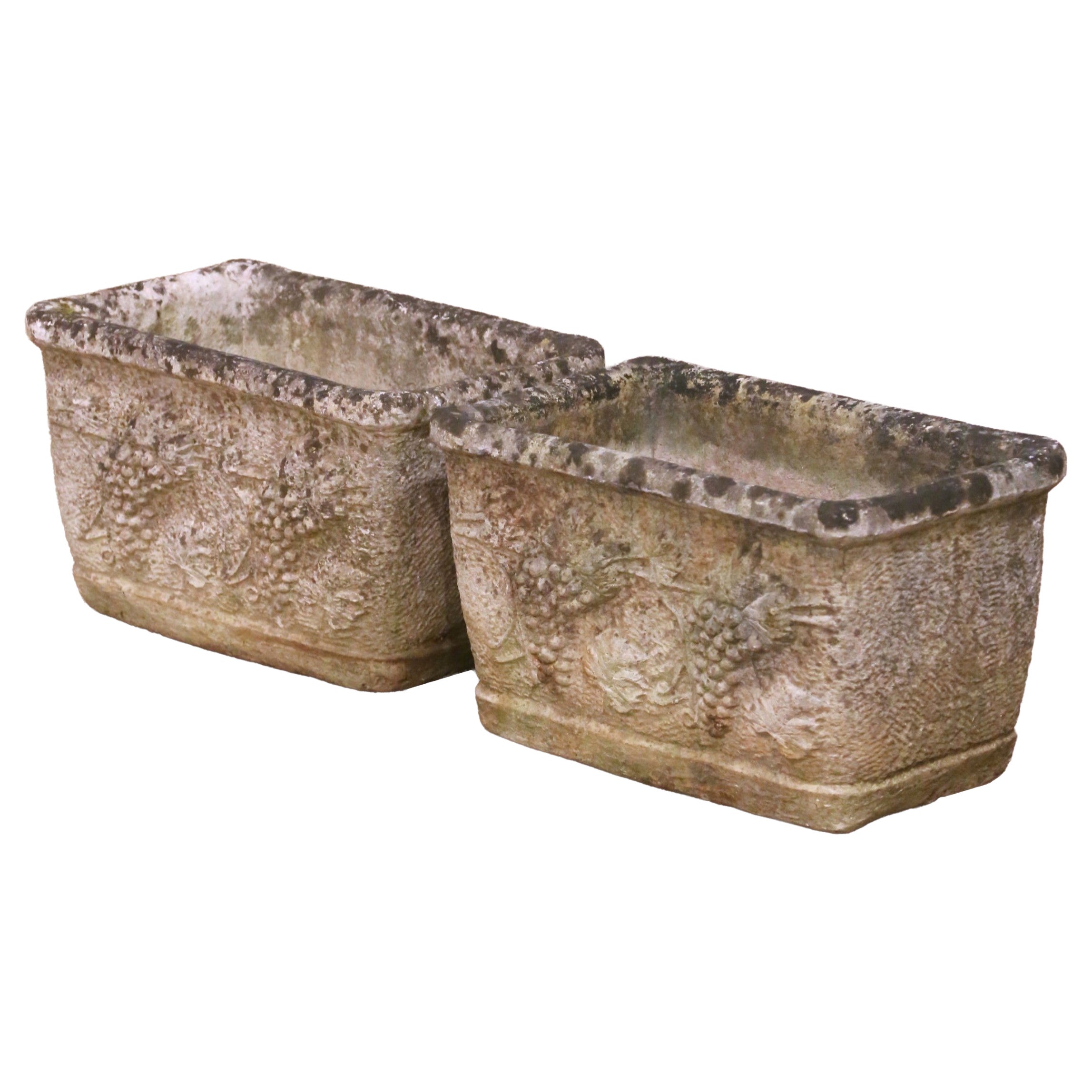 Pair of 19th Century French Neoclassical Cast Iron Urns with Plinth ...