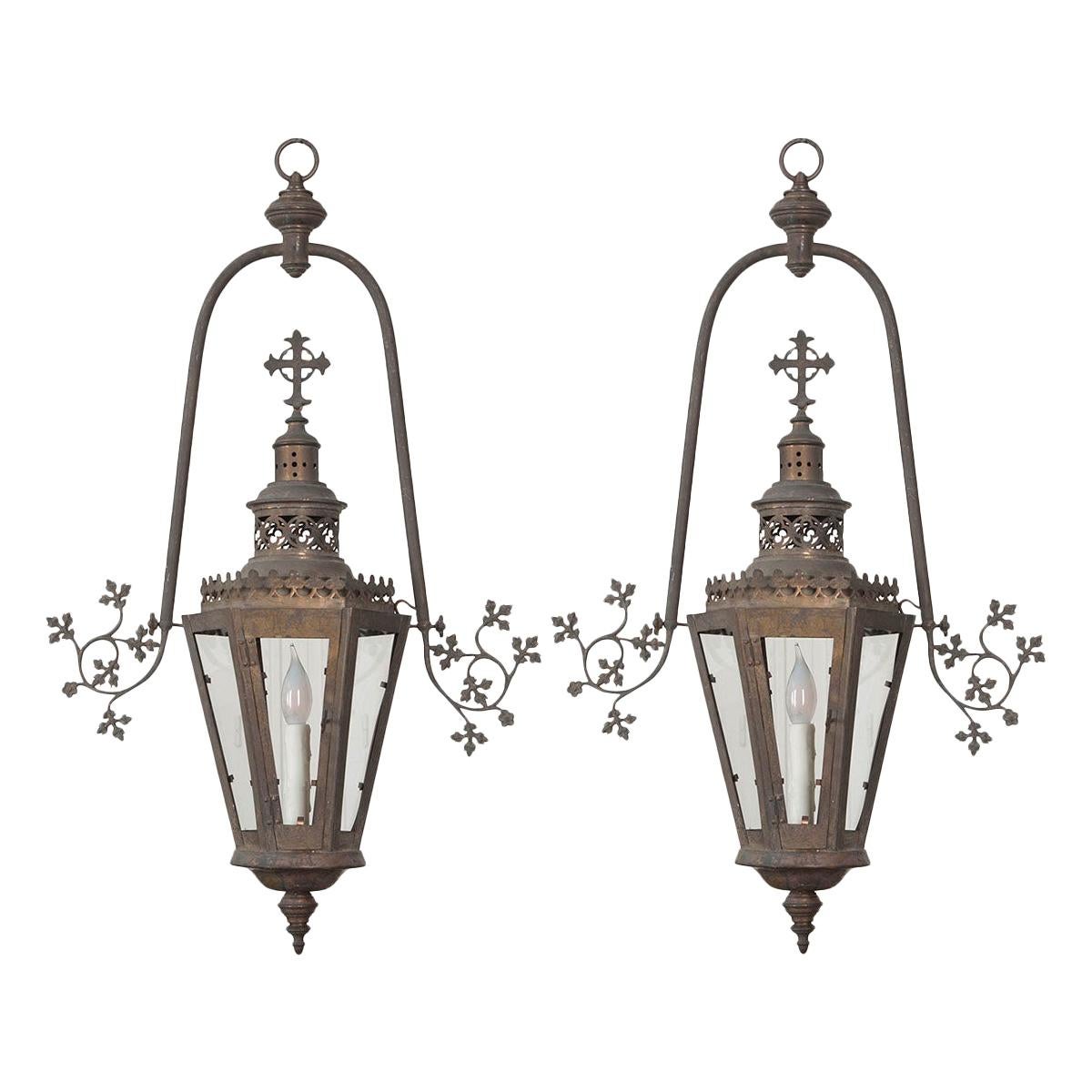 Pair of 19th Century French Church Lanterns at 1stDibs