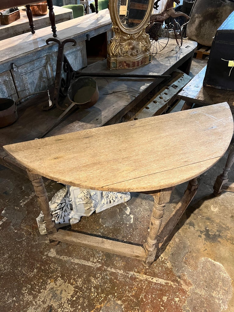 Pair of 19th Century French Demi Lune Console Tables For Sale at 1stDibs