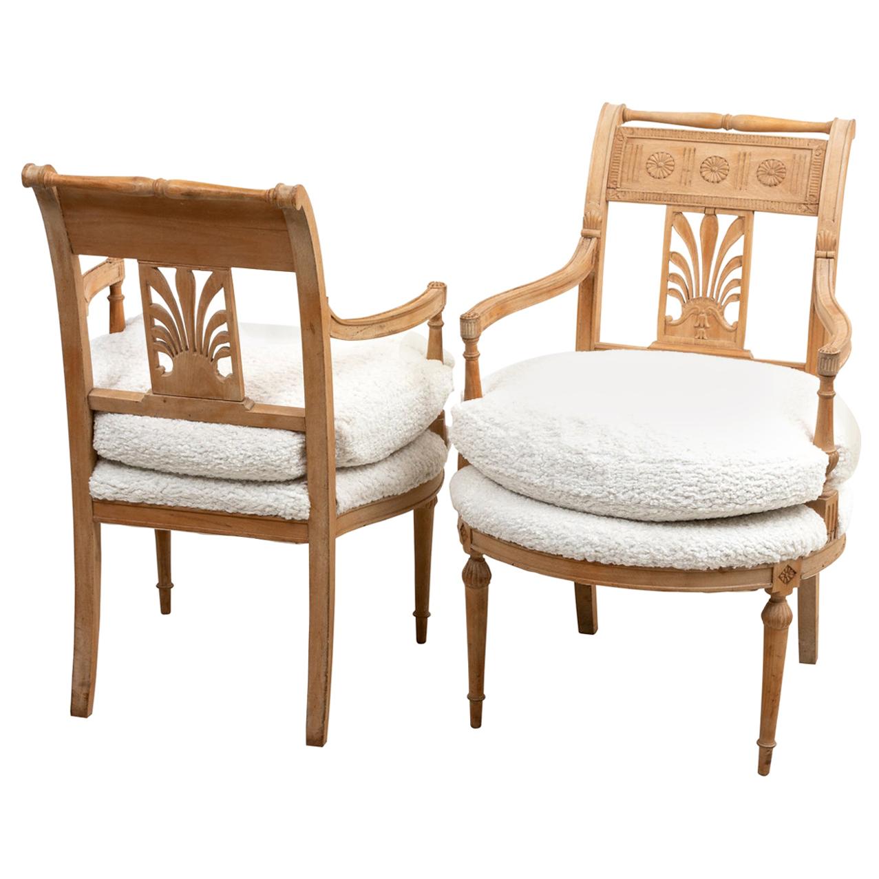 Pair of French Directoire Armchairs at 1stDibs