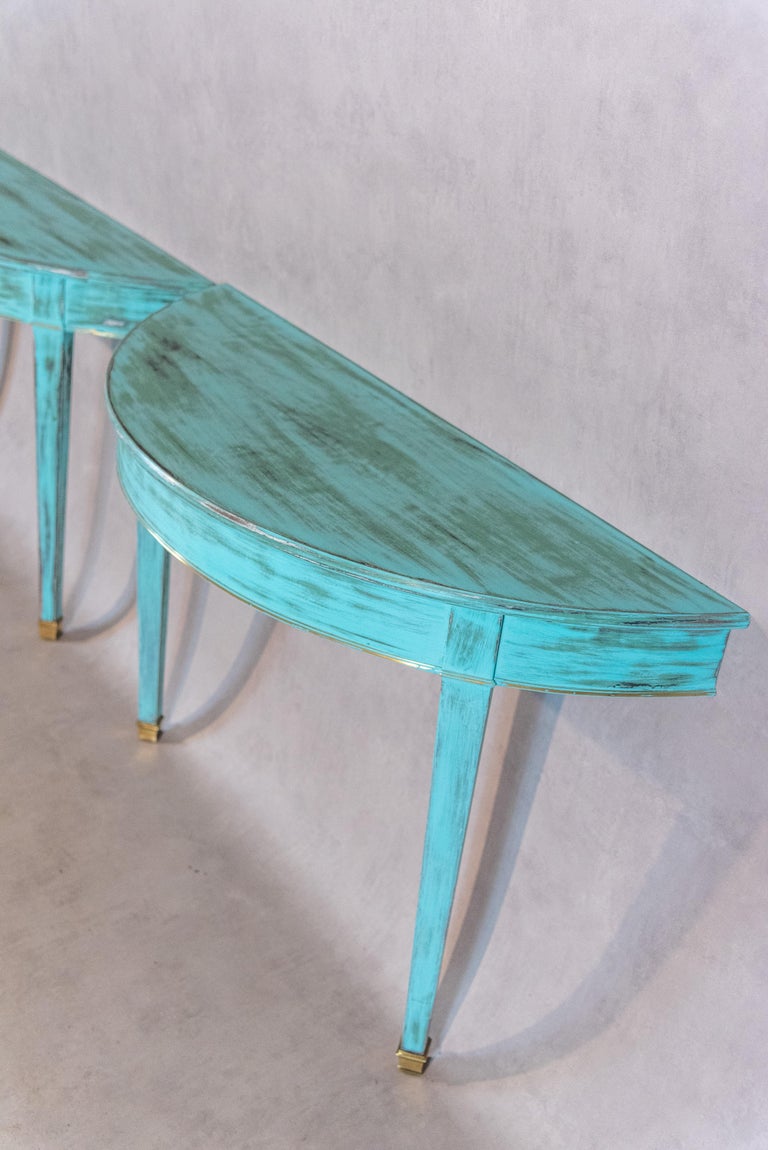 Pair of 19th Century French Directoire Style Consoles For Sale at 1stDibs