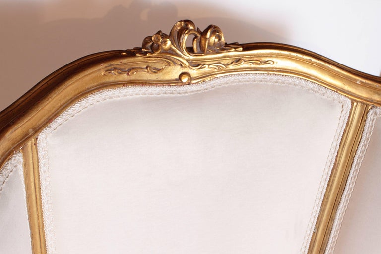 Pair of 19th Century French Gilt Louis XV Bergeres at 1stDibs