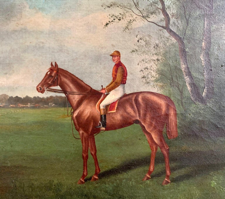 Pair of 19th Century French Oil on Canvas Race Horse Paintings Signed A ...