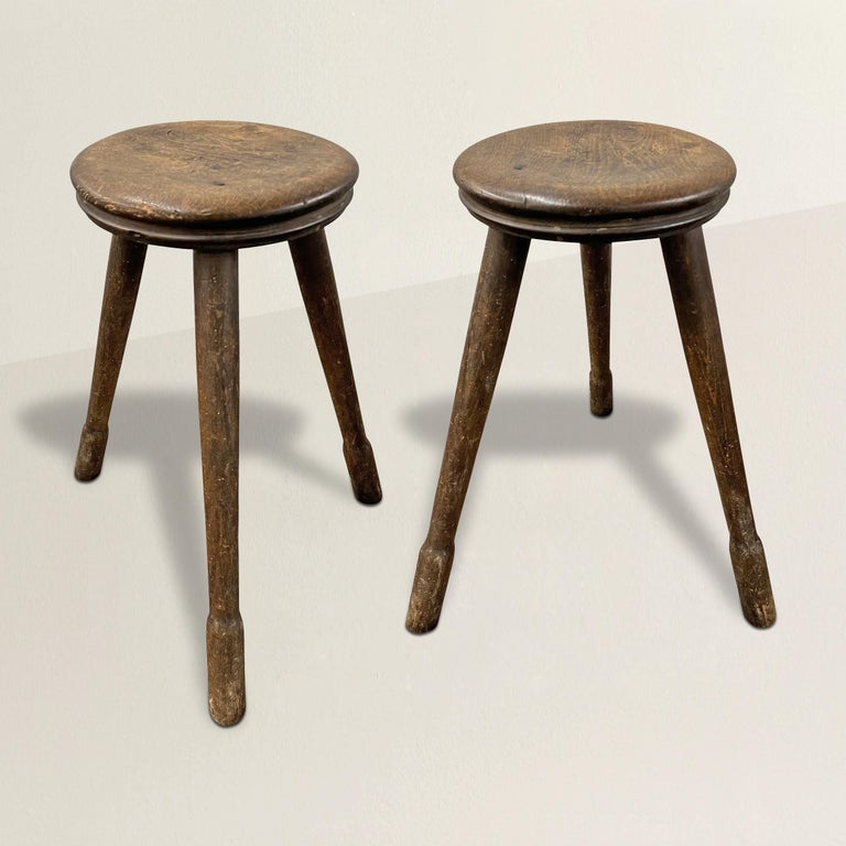 Pair of 19th Century French Stools For Sale at 1stDibs