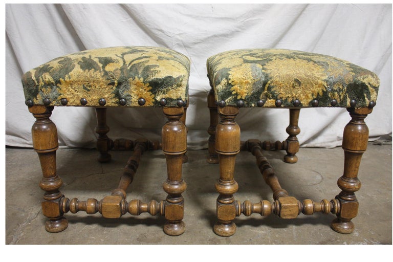 Pair of 19th Century French Stools at 1stdibs
