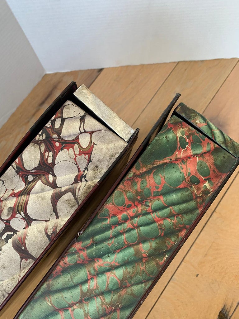 Pair of 19th Century French Tole Document Boxes For Sale at 1stDibs