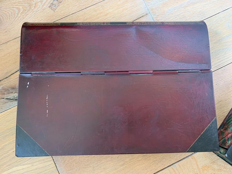Pair of 19th Century French Tole Document Boxes For Sale at 1stDibs