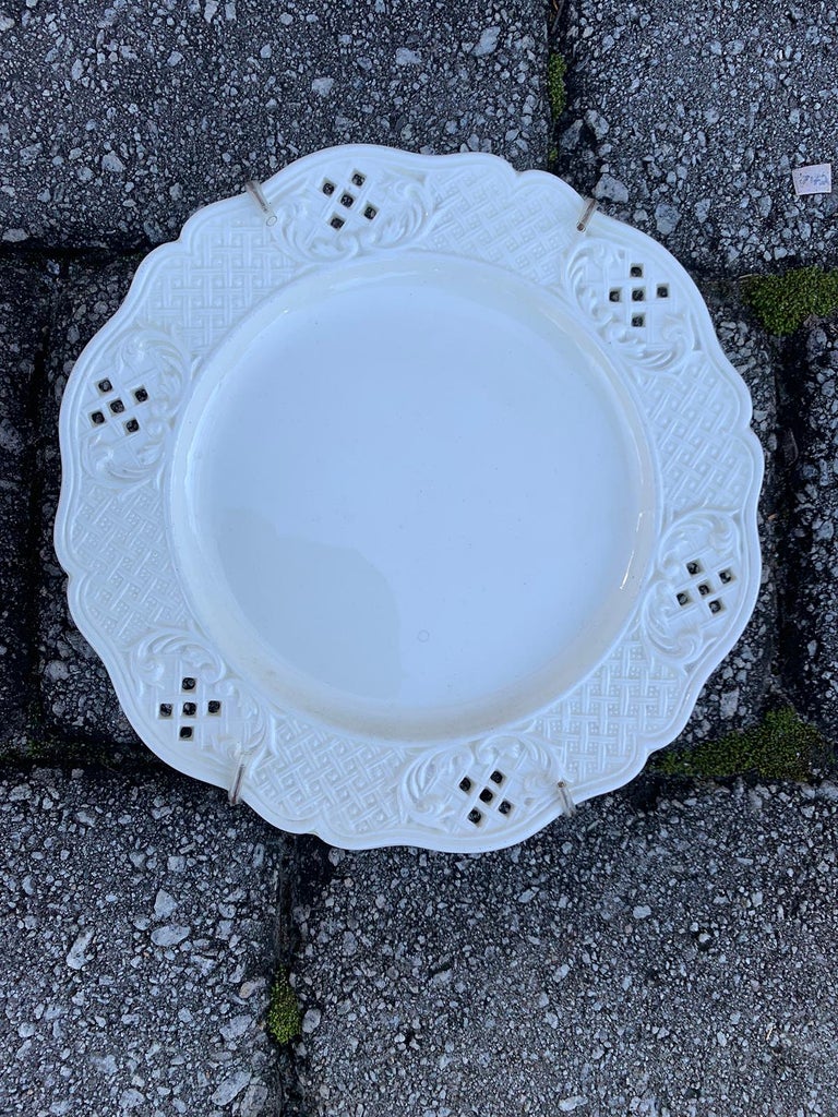 Pair of 19th Century German Creamware Plates by Waechtersbach, Marked ...