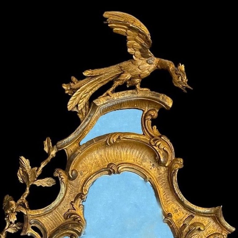 Pair of 19th Century Giltwood Chippendale Style Mirrors For Sale at 1stDibs