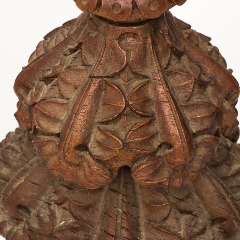 Pair of 19th Century Gothic Style Wood Carved Finials at 1stDibs
