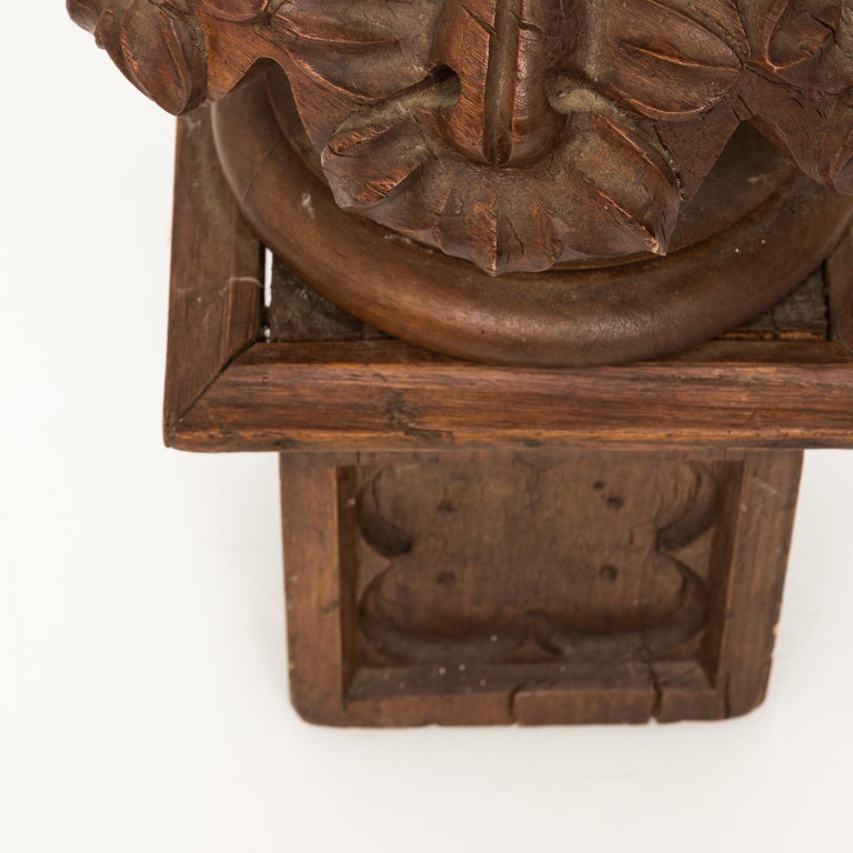 Pair of 19th Century Gothic Style Wood Carved Finials at 1stDibs