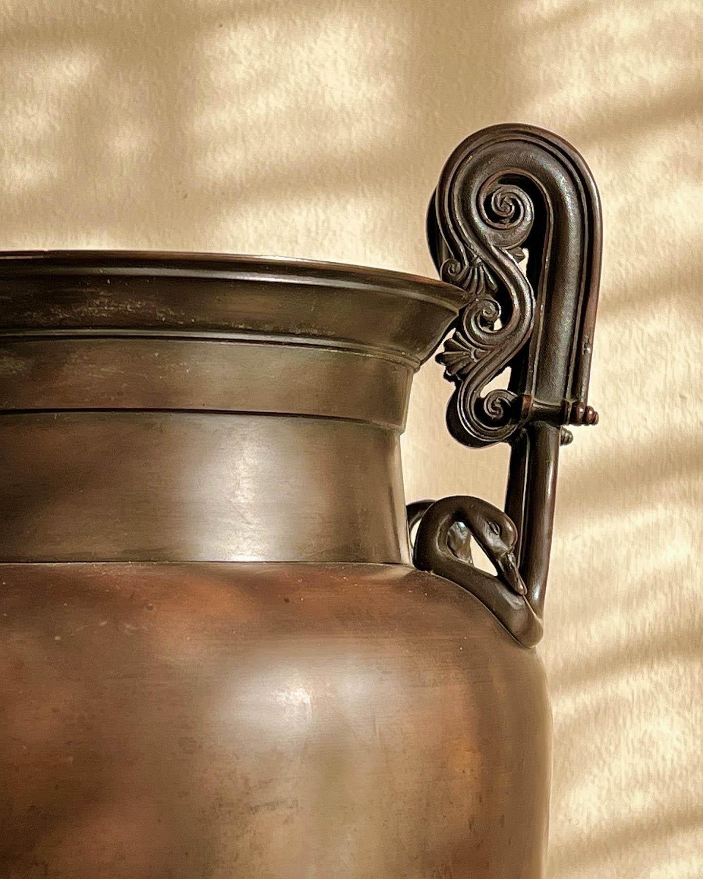 Pair of 19th Century Grand Tour Bronze Volute Krater Vases For Sale at ...