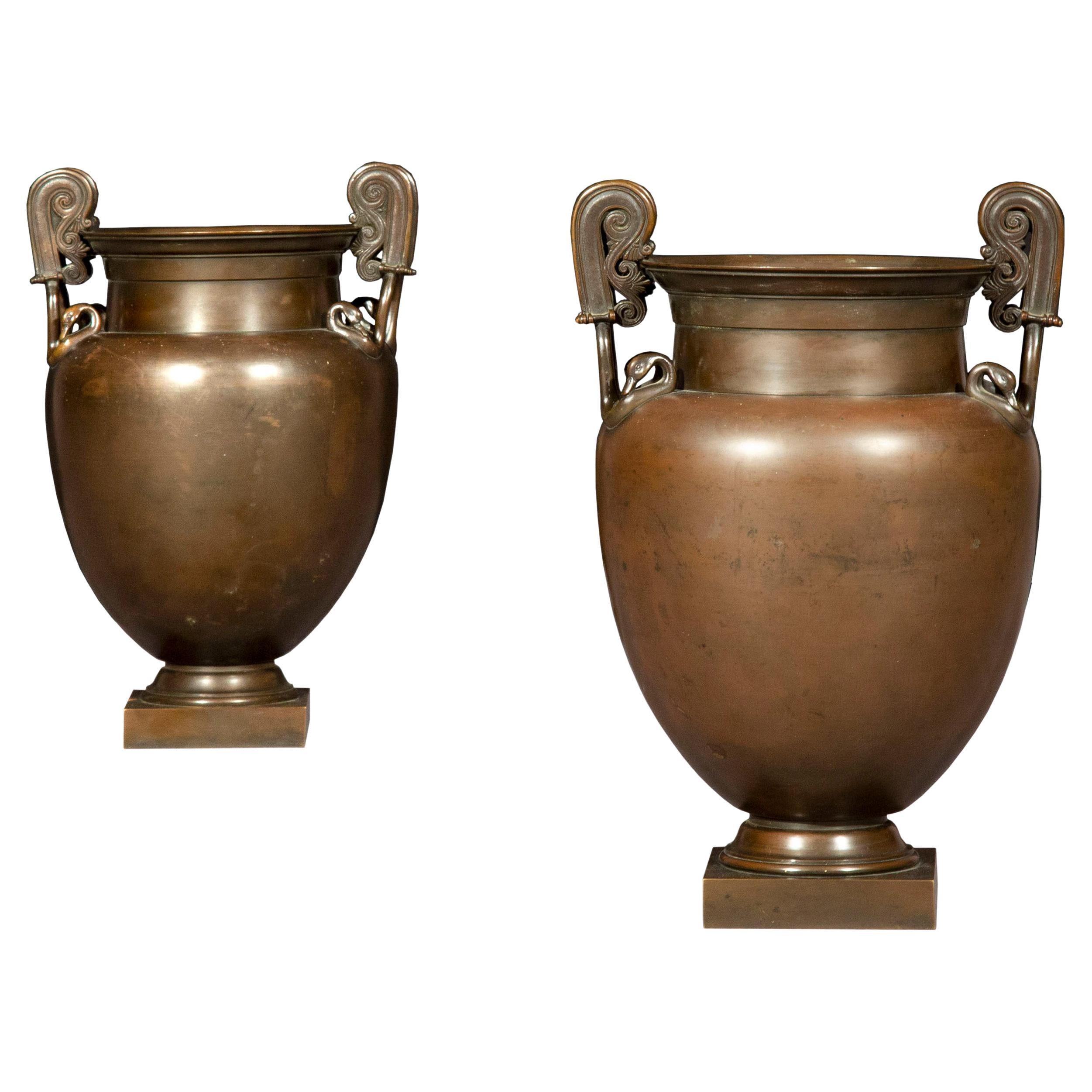 Bronze Greek Volute Krater Vase For Sale at 1stDibs