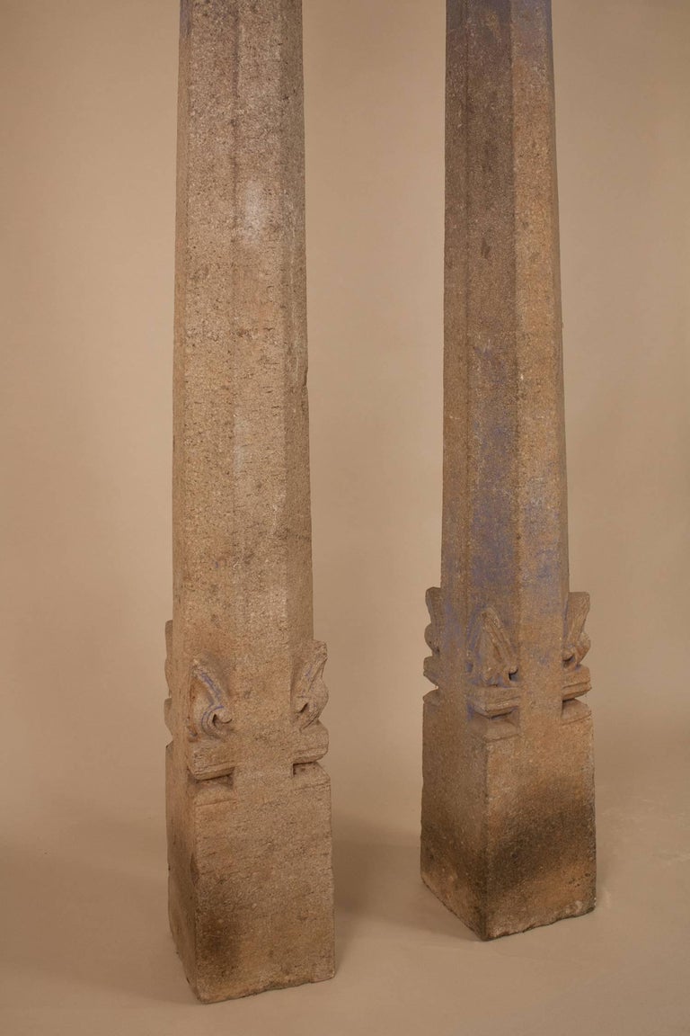 Pair of 19th Century Granite Pillars at 1stDibs