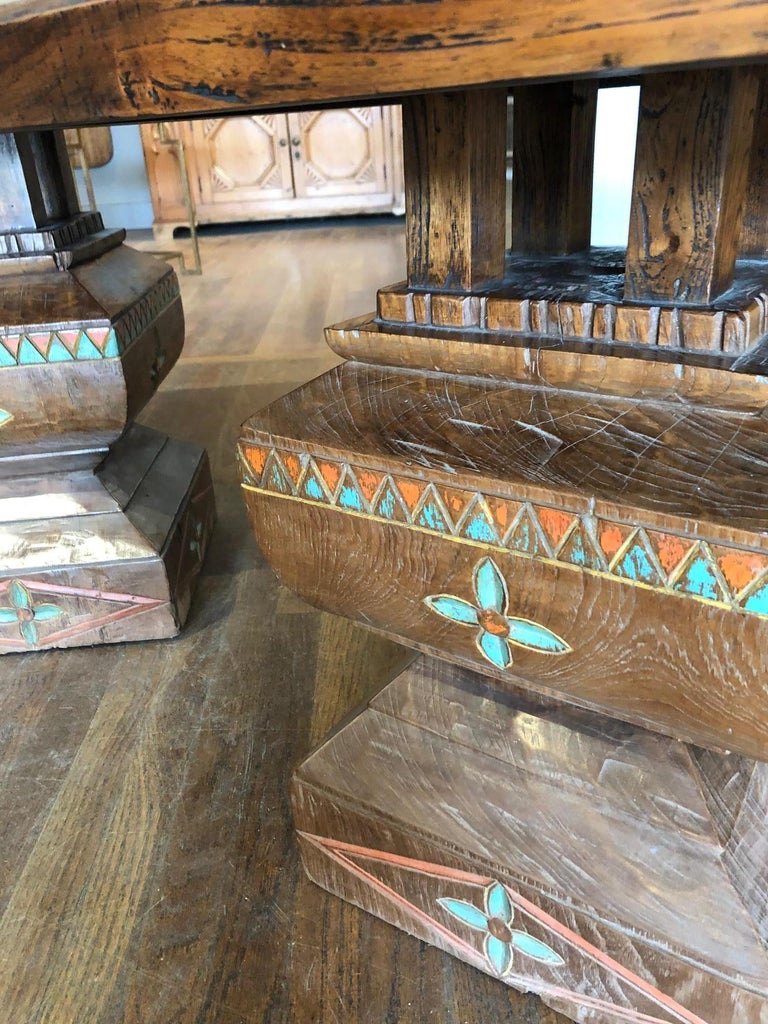 Pair of 19th Century Indonesian "Umpak" Column Base Side Tables at 1stDibs