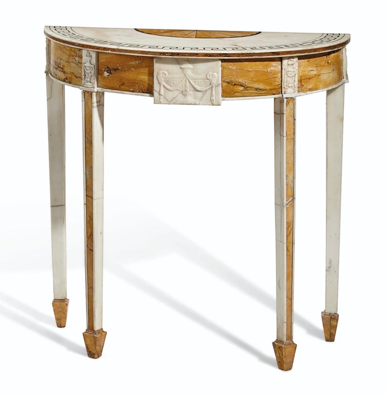 Pair of 19th Century Irish Marble Neoclassical Console Tables at 1stDibs