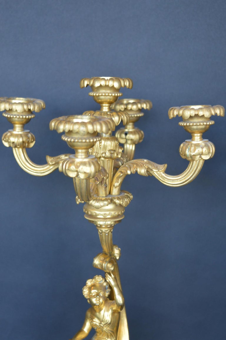 Pair of 19th Century Italian Candelabras For Sale at 1stDibs