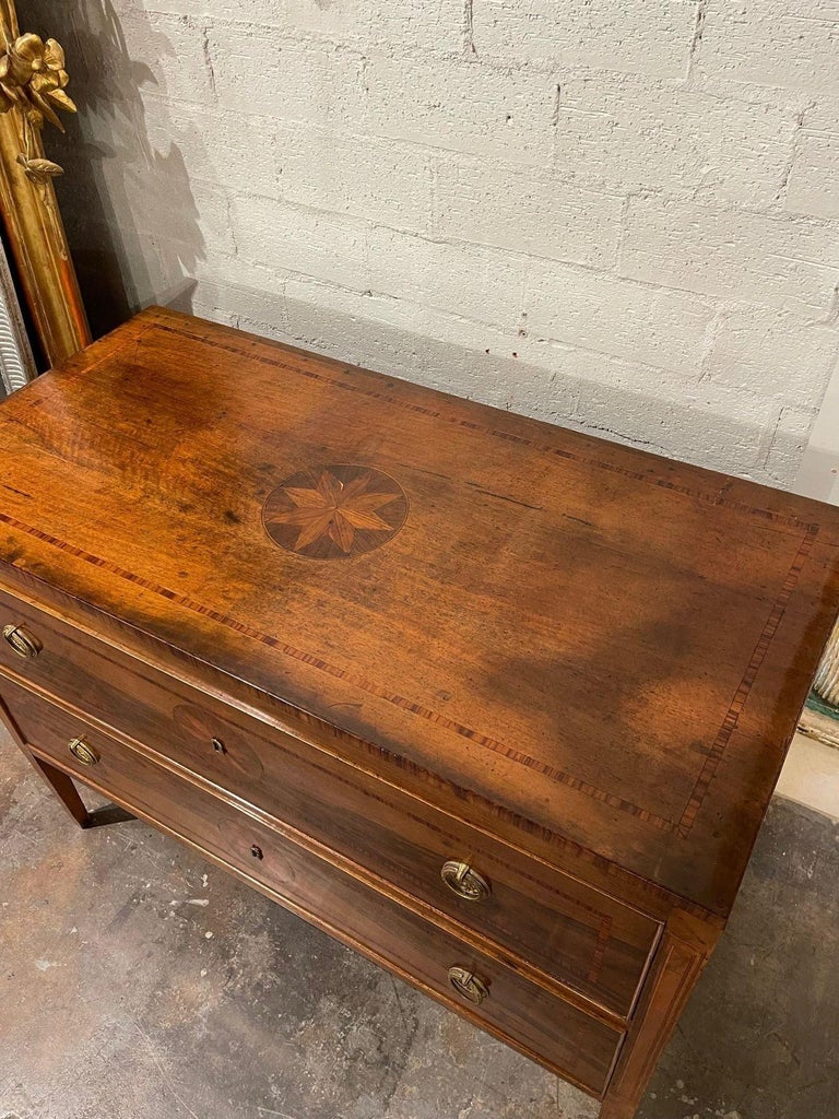Pair of 19th Century Italian Walnut Neo-Classical Inlaid Commodes at ...