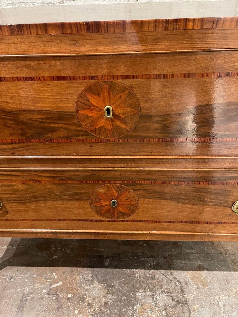 Pair of 19th Century Italian Walnut Neo-Classical Inlaid Commodes at ...