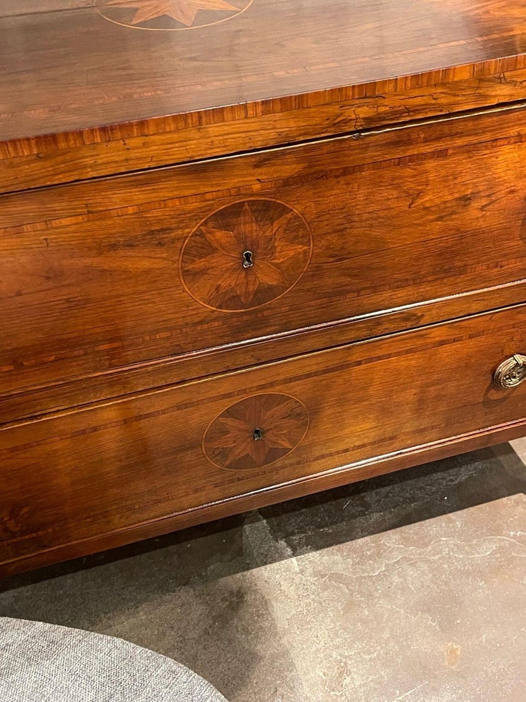 Pair of 19th Century Italian Walnut Neo-Classical Inlaid Commodes at ...