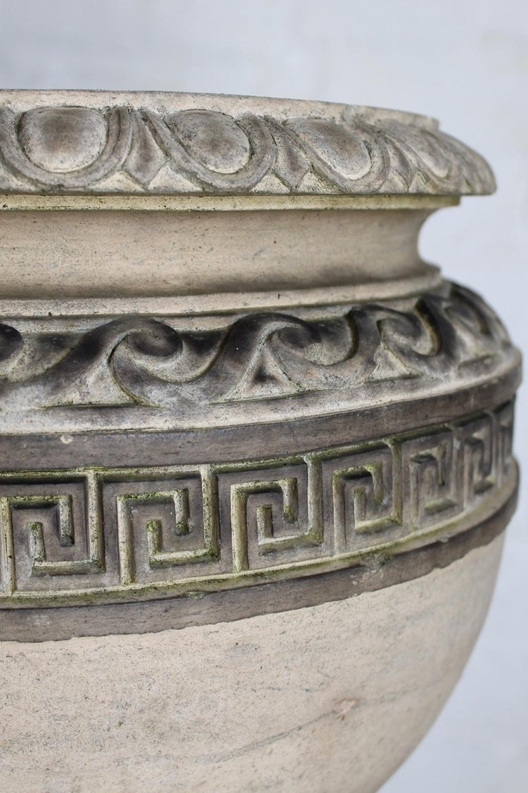 Pair of 19th Century James Pulham Terracotta Garden Urns on Plinths at ...