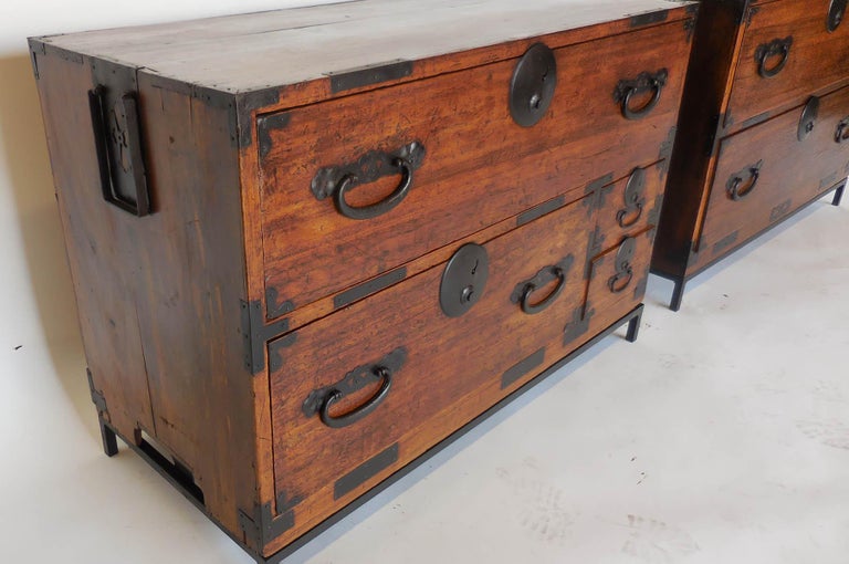 Pair of 19th Century Low Japanese Tansus, Nightstands at 1stDibs