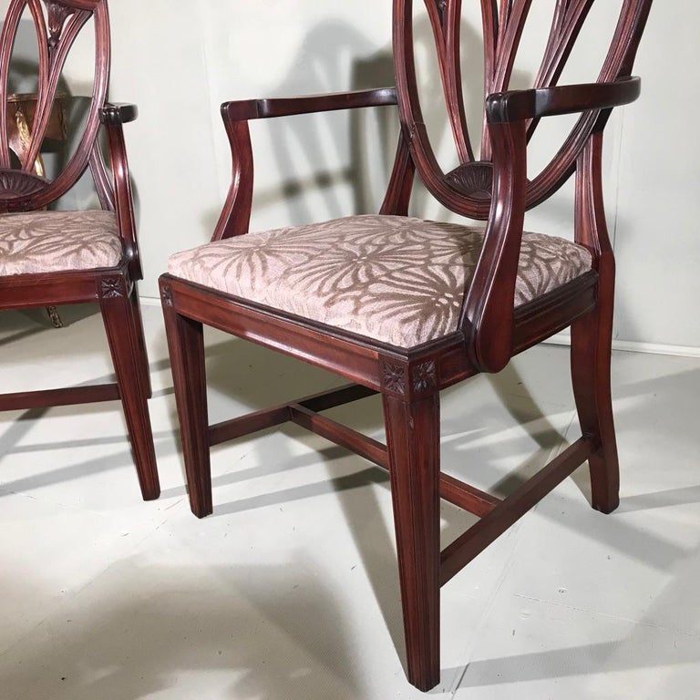 Pair of 19th Century Mahogany Carver Chairs or Desk Chairs at 1stDibs