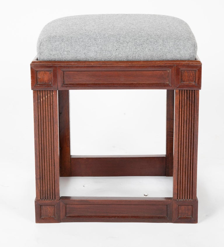 Pair of 19th Century Mahogany George III Stools at 1stDibs