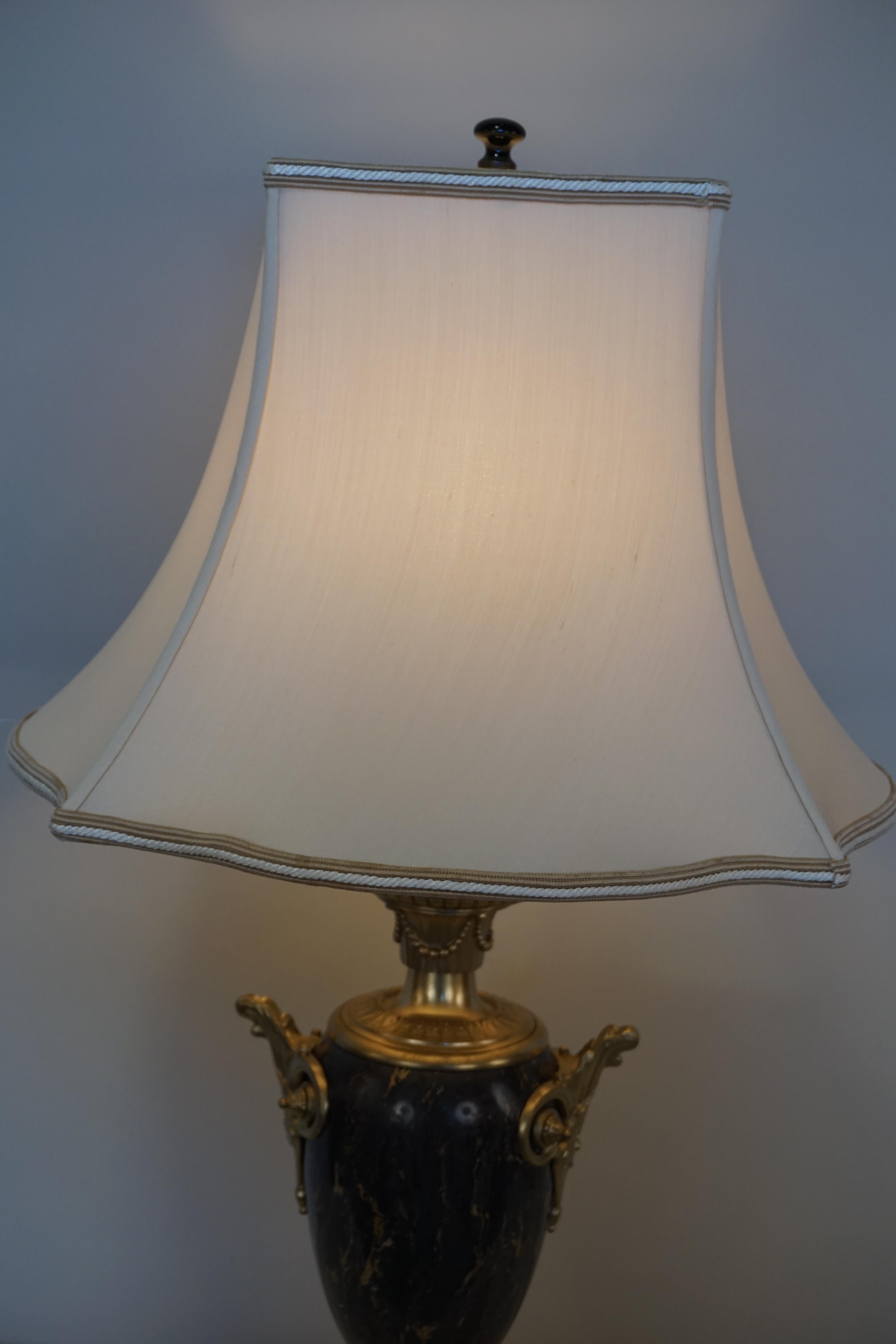Pair of 19th Century Marble and Bronze Table Lamps at 1stDibs