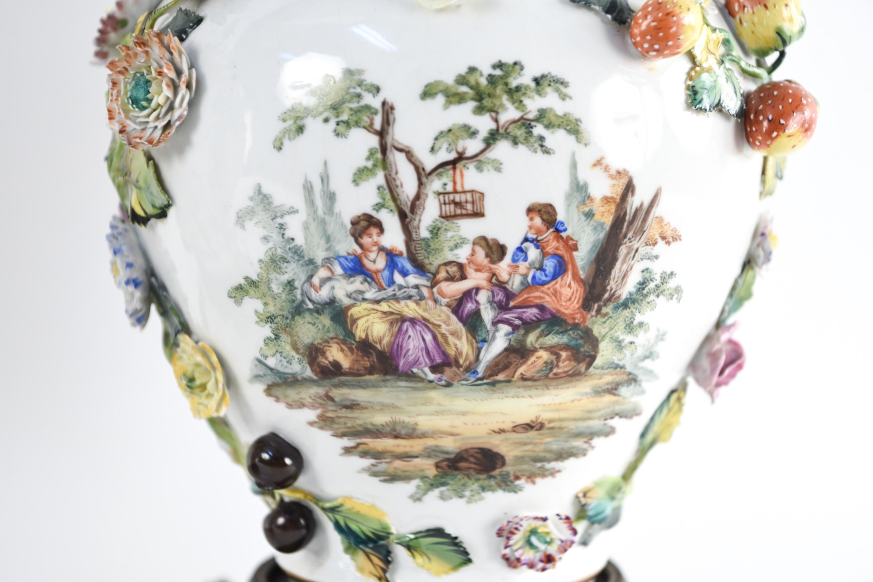 Pair of 19th Century Meissen Porcelain Lamps For Sale at 1stDibs ...