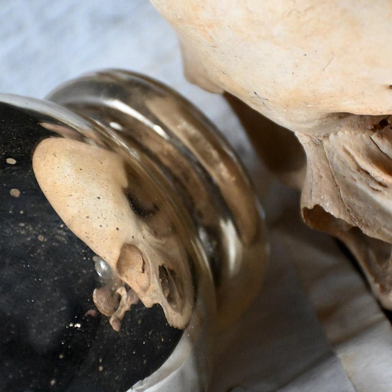 Pair of 19th Century Mercury Glass Butler’s Gazing Balls For Sale at ...