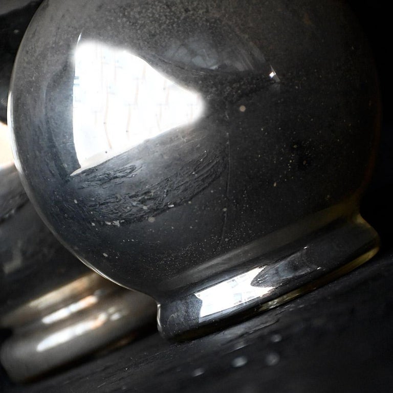 Pair of 19th Century Mercury Glass Butler’s Gazing Balls For Sale at ...