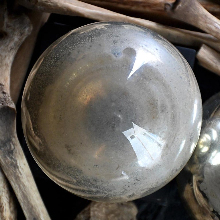 Pair of 19th Century Mercury Glass Butler’s Gazing Balls For Sale at ...