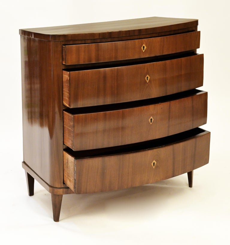 Pair of 19th Century Northern European Bow Front Chests For Sale at 1stDibs