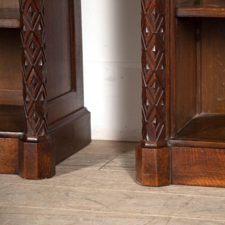 Pair of 19th Century Open Bookcases For Sale at 1stDibs
