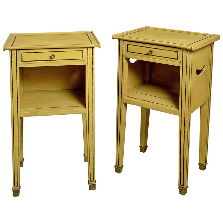 Pair of 19th Century Painted Bedside Tables at 1stDibs