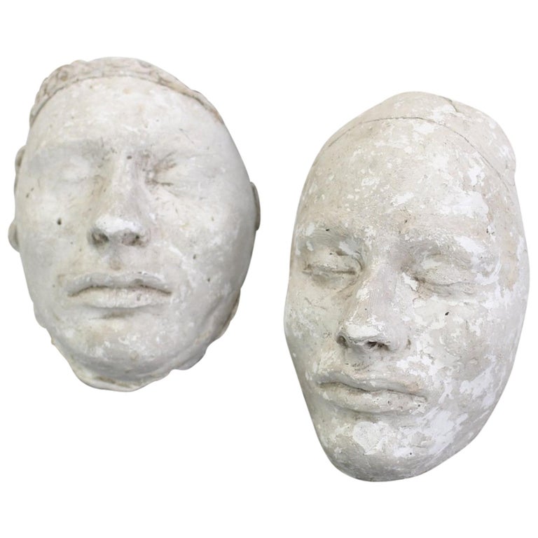 Pair of 19th Century Plaster Death Masks at 1stDibs | death masks for ...