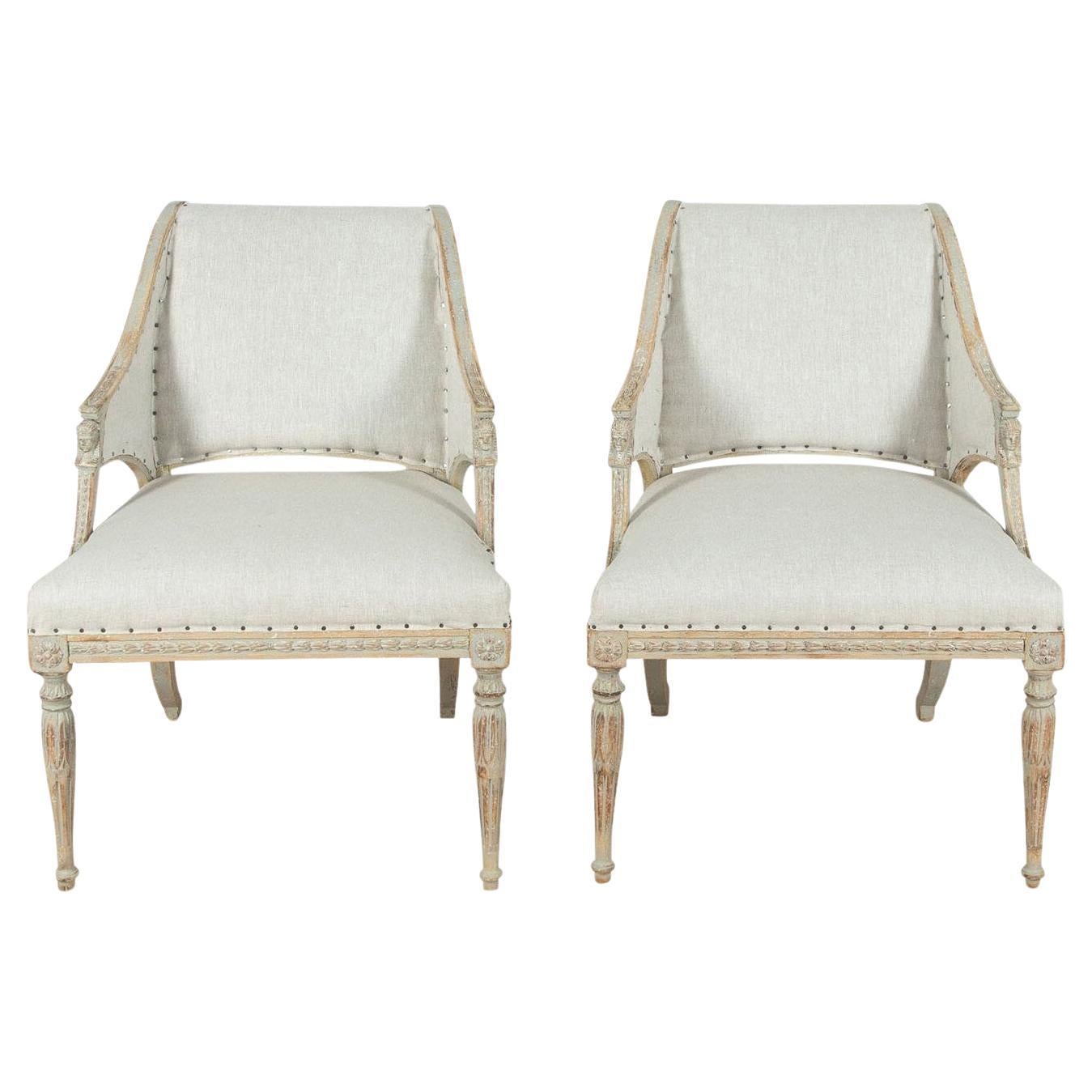 Pair of 19th Century Swedish Chairs in the Style of Ephriam Stahl For ...
