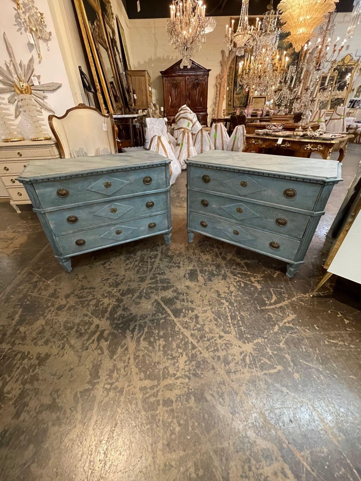 Pair of 19th Century Swedish Neo Classical Commodes For Sale at 1stDibs