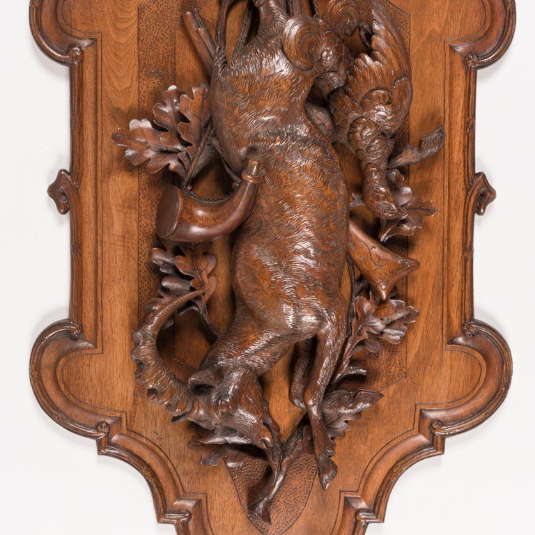 Pair of 19th Century Swiss 'Black Forest' Trophy Hunting Plaques For ...