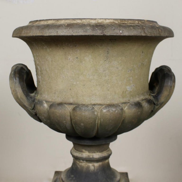 Pair of 19th Century Terracotta Pulham 'Inverness Urns' on Pedestals at ...