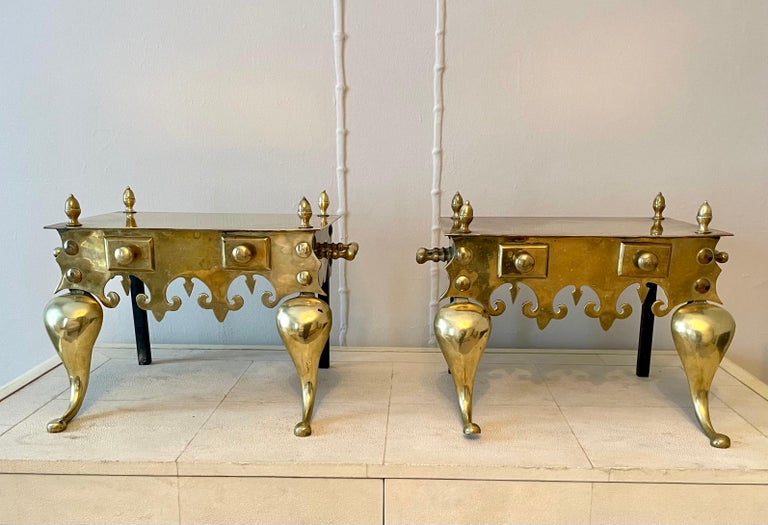 Pair of 19th Century Victorian Brass Footman Stools at 1stDibs ...