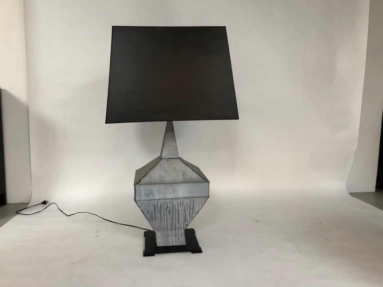 Pair of 19th Century Zinc Finial Table Lamps For Sale at 1stDibs